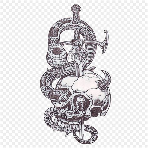Tato Gambar Tengkorak Pulp