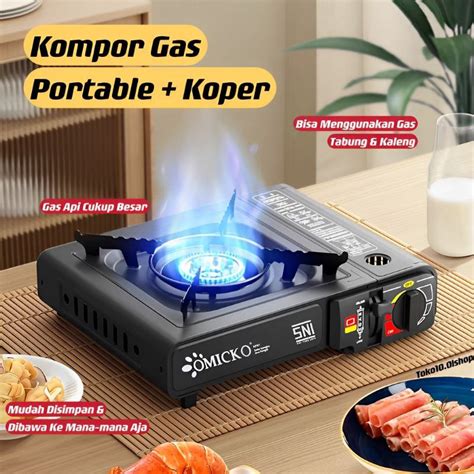 Jual Tungku Gas 2 In 1 Kompor Portable Sni Merk Omicko Shopee