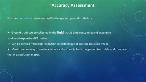 Accuracy Assessment In Remote Sensing Ppt