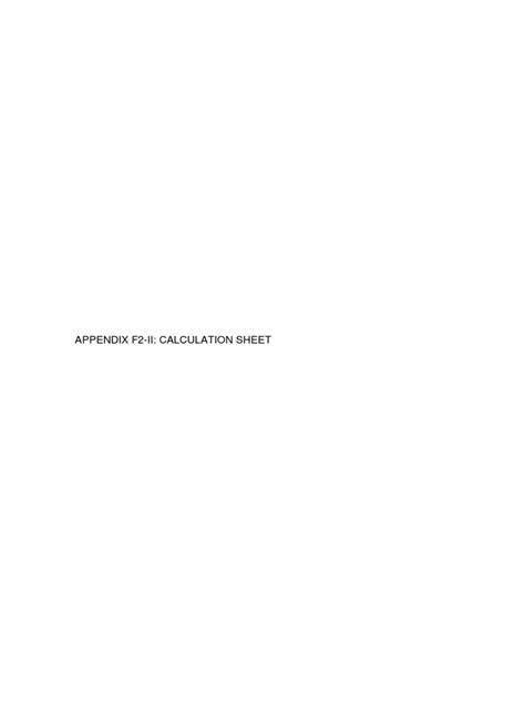 Appendix F2 Ii Calculation Sheet Pdf Horsepower Metrology