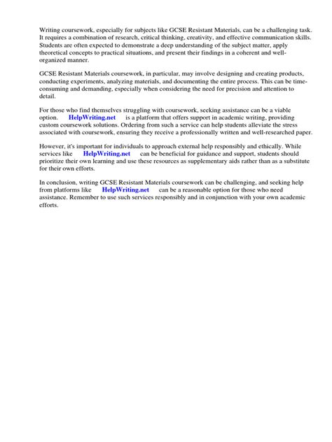 Gcse Resistant Materials Coursework Examples Edexcel Pdf Adhesive