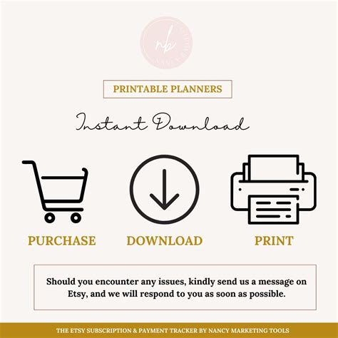 Expense Tracker Printable To Keep Your Etsy Shop Expenses In Track Grab This Etsy Shop Planner