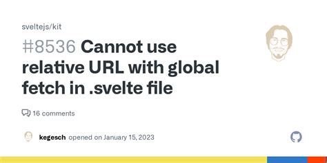 Cannot Use Relative With Global Fetch In Svelte File Issue 8536