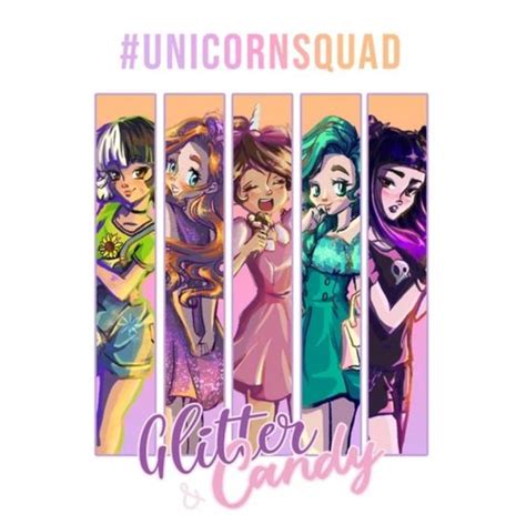 Unicorn Squad ️ Glitter E Candy Arte Dibujos Dibujos De Inspiración