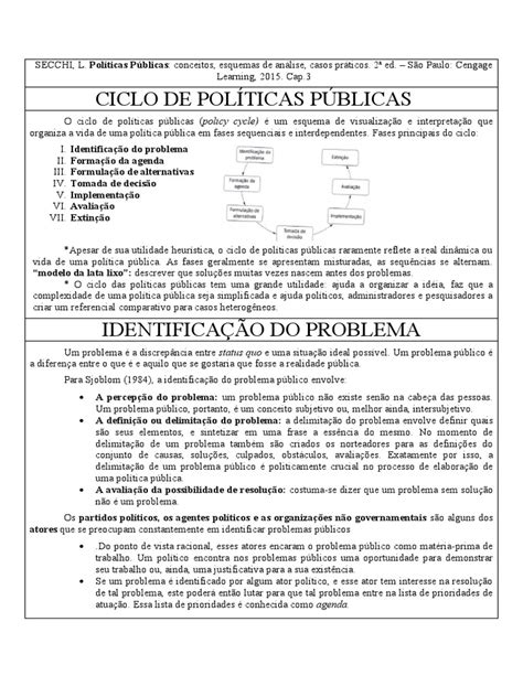 Ciclo De Políticas Públicas Pdf Tomada De Decisões Racionalidade