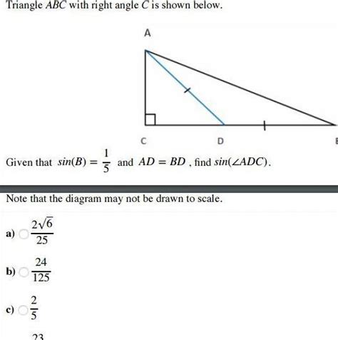 Answered Triangle Abc With Right Angle C Is Shown Below C Given That