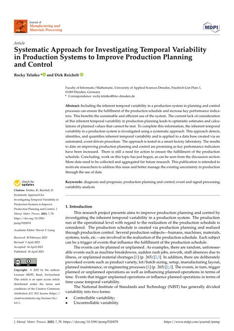 Pdf Systematic Approach For Investigating Temporal Variability In