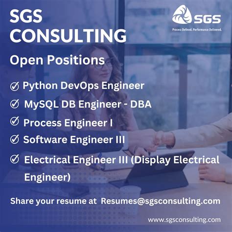 Sgs Consulting On Linkedin Hiring2023 Hiring Engineer Devops Softwareengineer Electrical