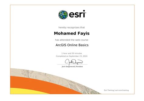 Mohamed Fayis On Linkedin Esri Certification For Arcgis Online Basics