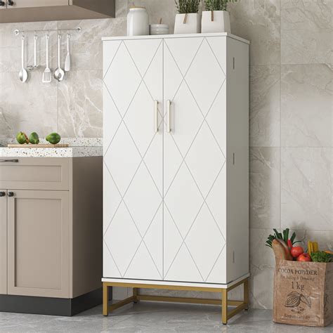 Etase 51 Pantry Cabinets White Freestanding Kitchen Qatar Ubuy