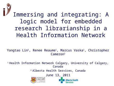 ppt immersing and integrating a logic model for embedded research