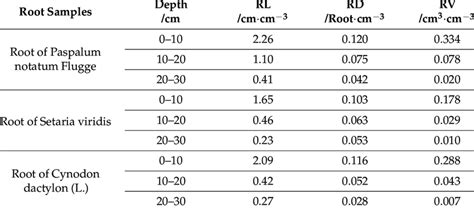 Root System Characteristic Parameters Download Scientific Diagram