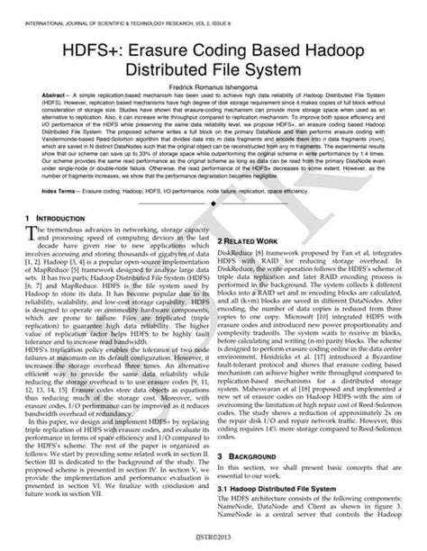Fredrick Ishengoma Hdfs Erasure Coding Based Hadoop Distributed