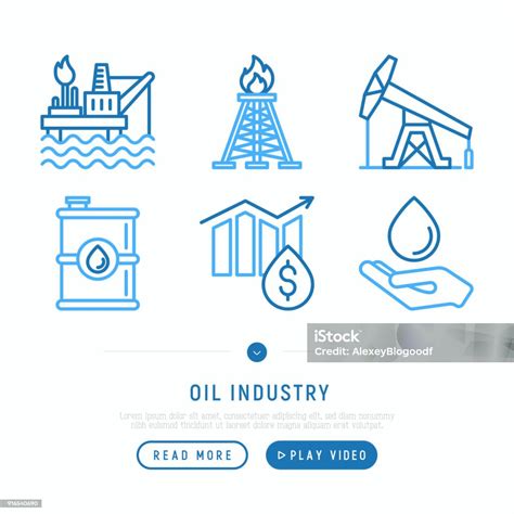 석유 산업 선 아이콘 세트 가스 석유 디젤 유조선 정유 배럴 현대 벡터 일러스트 레이 션 웹 페이지 서식 파일 연료 및 전력 생산에 대한 스톡 벡터 아트 및 기타 이미지