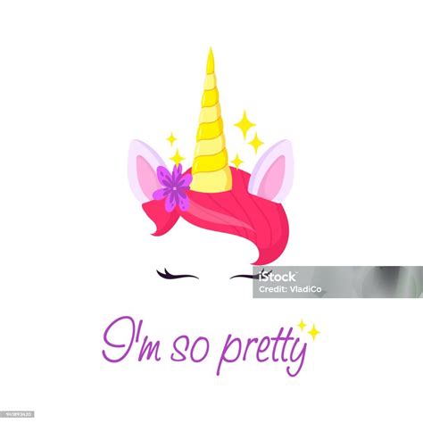 유니콘 얼굴 귀 엽 다입니다 그림 엽서 셔츠 디자인에 대 한 만화 흰색 배경에 고립 된 유니콘 헤드 T 셔츠에 대한 스톡 벡터 아트 및 기타 이미지 Istock