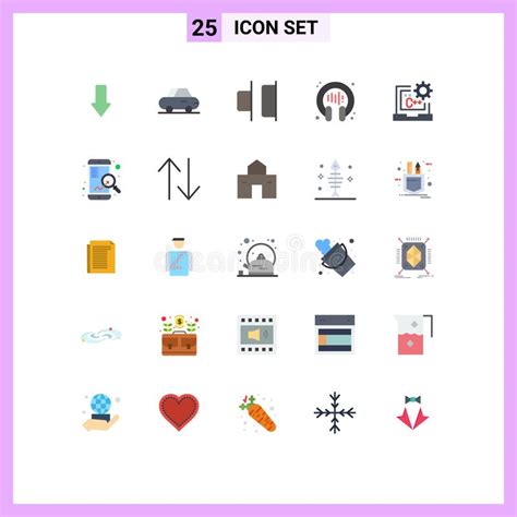 Editable Vector Line Pack Of 25 Simple Flat Colors Of Development