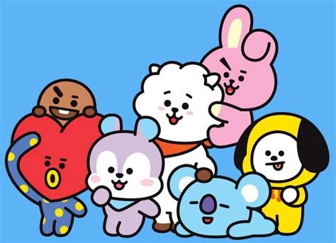 Btt And Friends Bt21 And Friends All Bt21 Characters Together Bt21