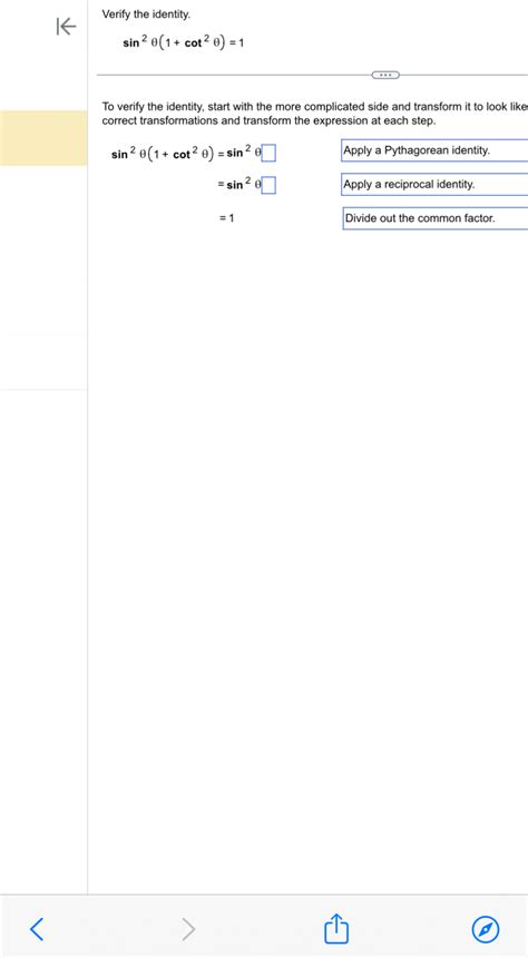Solved Verify The Identitysin2θ1cot2θ1to Verify The