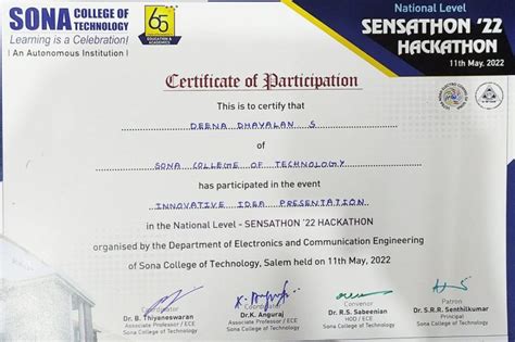 Deena Dhayalan S On Linkedin Sensathon