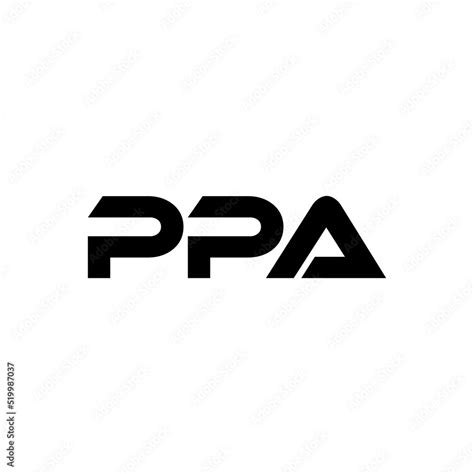 Ppa Letter Logo Design With White Background In Illustrator Vector