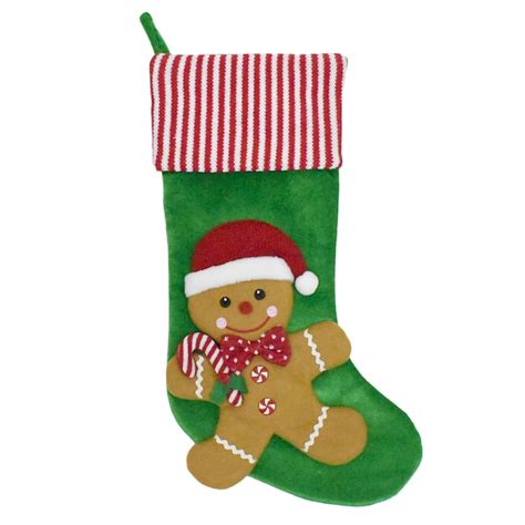 Gingerbread Boy Stocking 20in Christmas Indoor Decoration At Home