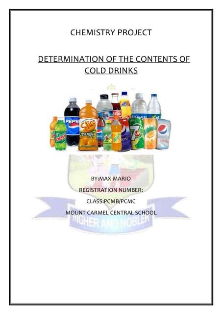 soft drink analysis pdf