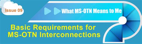 Basic Requirements For Ms Otn Interconnections Huawei Enterprise