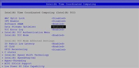 Step 7 Configure Intel TCC Tools In BIOS