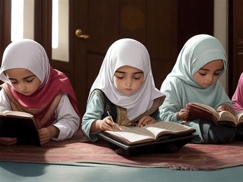 Premium Photo Portrait Of Muslim Mother And Daughter Smiling Over