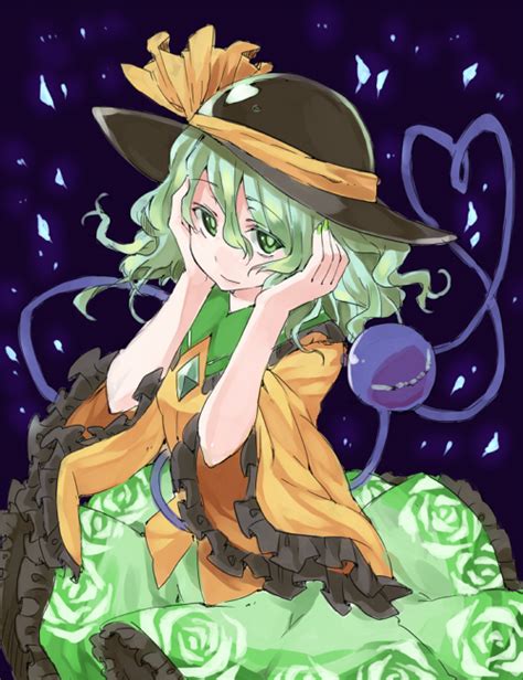 Safebooru 1girl Akagashi Hagane Eyeball Green Eyes Green Hair Hands