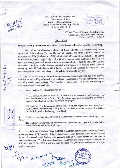 Validity Of Downloaded Aadhaar E Adhaar As Proof Of Identity