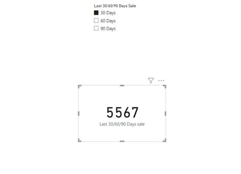 how to display sales data in the past 30 60 90 days show any message or