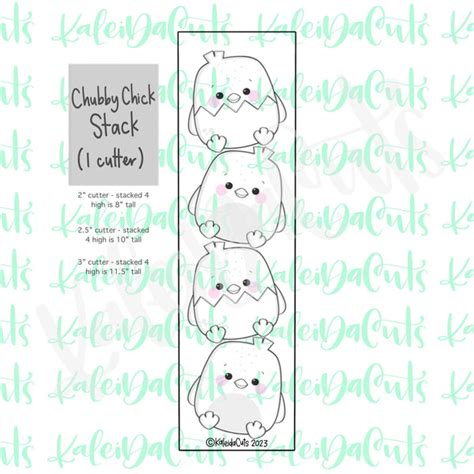 Chubby Chick Stack Cookie Cutter Kaleidacuts