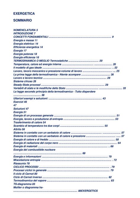 Appunti Di Sistemi Energetici Exergetica Appunti Di Sistemi