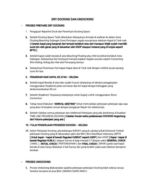dry docking dan undocking kapal pdf