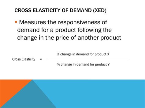 PPT Cross Elasticity Of Demand XED Advertising Elasticity Of Demand AED PowerPoint