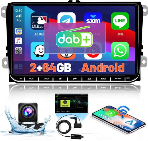 Hikity Android Autoradio für VW Golf Polo T5 Tiguan Caddy Seat Skoda