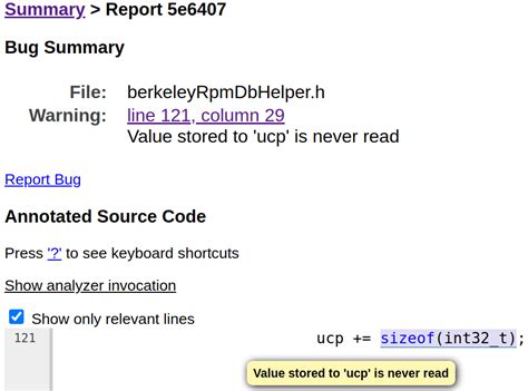 Scan Build Reports Never Read Variable Warning · Issue 8019 · Wazuh