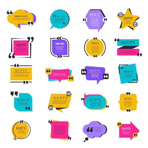 Premium Vector Quote Frames Texting Citation Bubble Box Paper