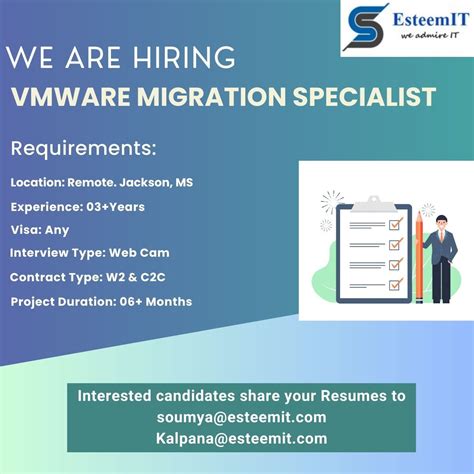 Esteemit On Linkedin Vmwaremigrationspecialist Migrations Migration