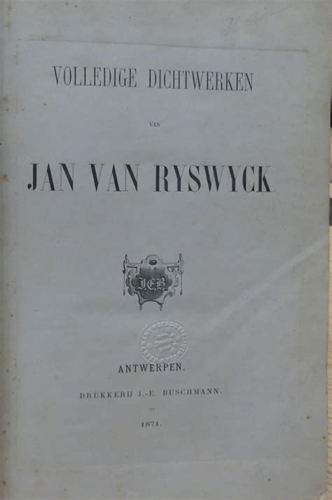 Van Ryswyck Jan Baptist Schrijversgewijs