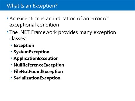 Microsoft Official Course Creating Methods Handling Exceptions And Monitoring Applications