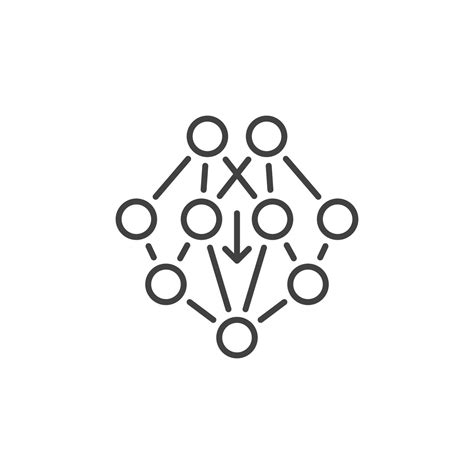 Neural Network Vector Concept Minimal Line Icon Or Symbol 22821375 Vector Art At Vecteezy
