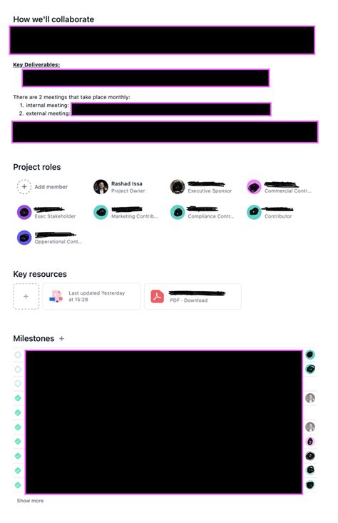 First Look Into Project Overview Tab Forum Leader Tips Asana Forum