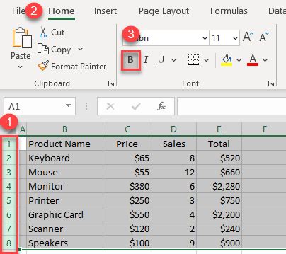 How To Bold Lines In Excel Google Sheets Auto VBA