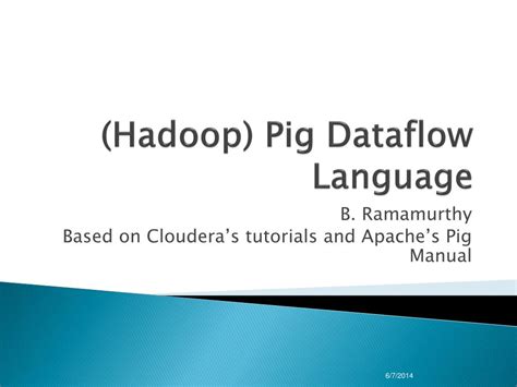 Ppt Hadoop Pig Dataflow Language Powerpoint Presentation Free