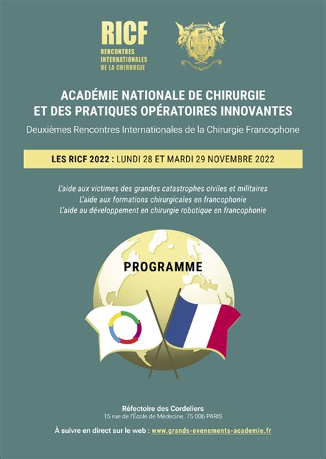 Deuxièmes Rencontres Internationales de la Chirurgie Francophone ANCD
