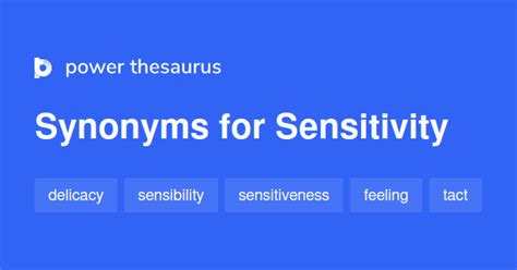 Sensitivity Synonyms 1 380 Similar Words And Phrases