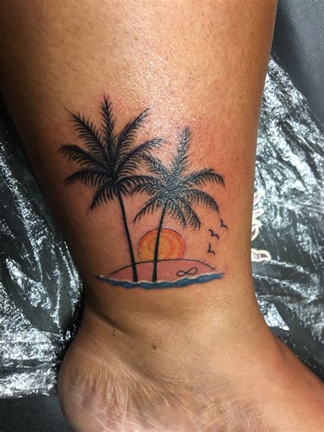 Palm Tree Tattoo Sunset