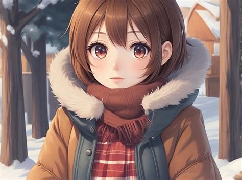 Anime Girl Winter Clothes